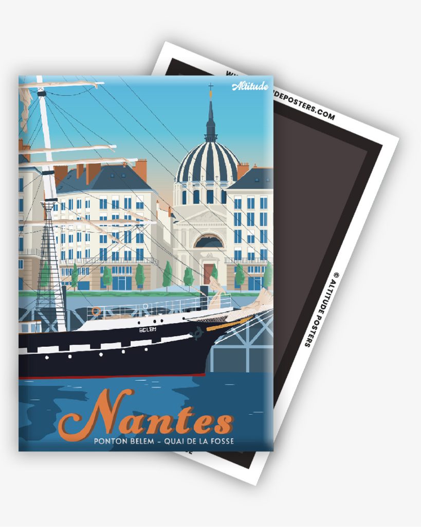 Magnet Nantes Vintage - Magnet Rétro Premium