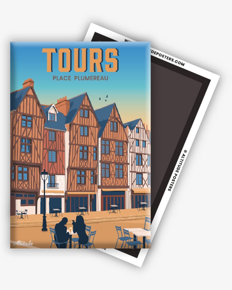Magnet Tours Vintage - Magnet Rétro Premium